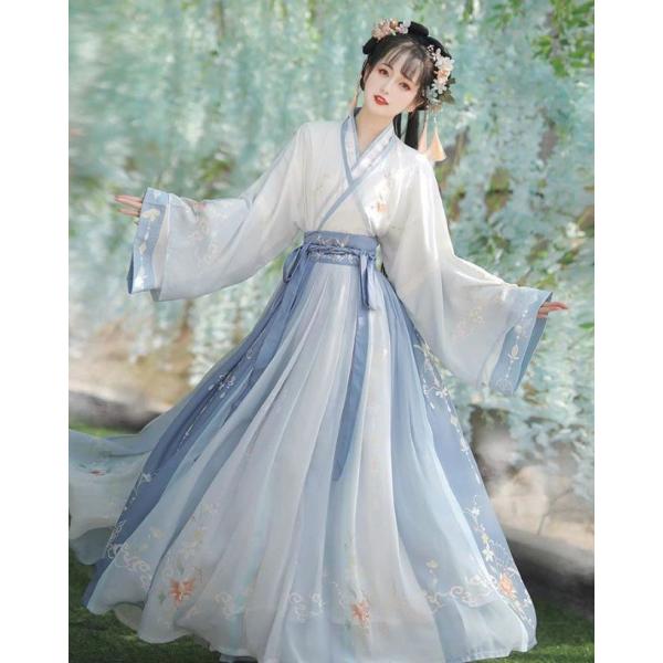商品詳細  女性用漢服 中華古代服装 内容   トップス2点＋巻きスカート サイズ（cm）  S：身長150-160　バスト88以内　体重40-45KG M：身長155-165　バスト84-94　体重45-55KG L：身長160-170　...