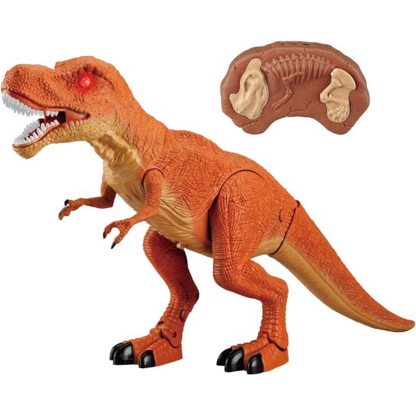 最強王図鑑に登場するティラノサウルスを赤外線RCにした商品です。セット内容:本体 赤外線コントローラー使用電池:単3電池6本(別売)品目寸法（L x W x H） 48長さ x 12幅 x 23高さ cm(C)Gakken人気シミュレーショ...