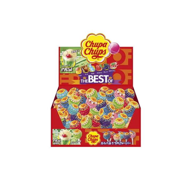 世界160ヵ国で愛されている30分おまかせキャンディ「チュッパチャプス」のザ・ベスト・オブ・フレーバーです！人気のコーラ・ラムネ・ストロベリークリーム・ストロベリー・グレープ・プリンに期間限定フレーバーを追加！あなたの好きな味は何かな？全種...