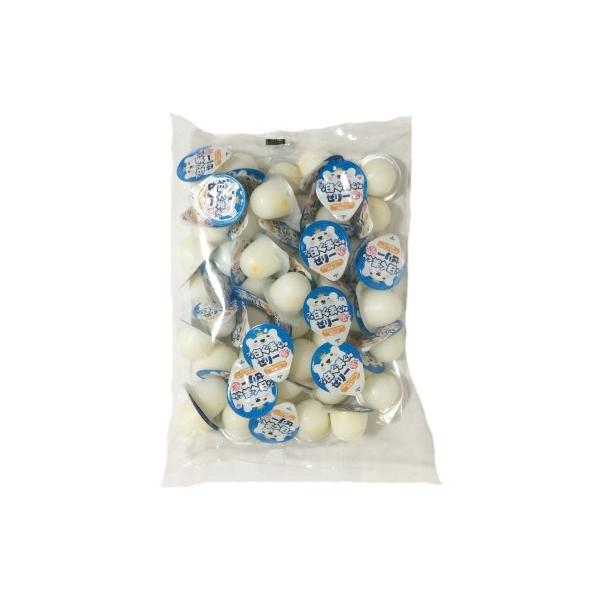 とってもおいしい！金城製菓の50個入プチ白くまくんゼリー（練乳風味）です。