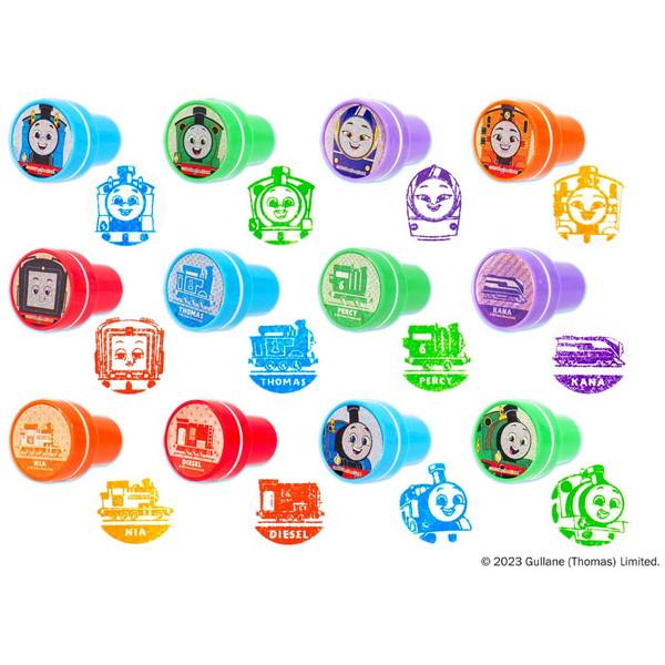 トーマスと仲間たちのかわいいスタンプが登場！サイズ（約）：φ2.6cm×H3.7cm　12種アソート※返品(返金・交換)対象外商品