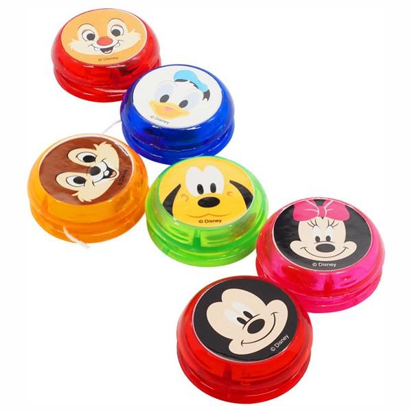 みんな大好き！ディズニーの仲間たちがプリントされたミニヨーヨー♪ディズニーオールスターミニヨーヨーです。サイズ（約）：Φ4cm×D2cm　12種アソート※返品(返金・交換)対象外商品
