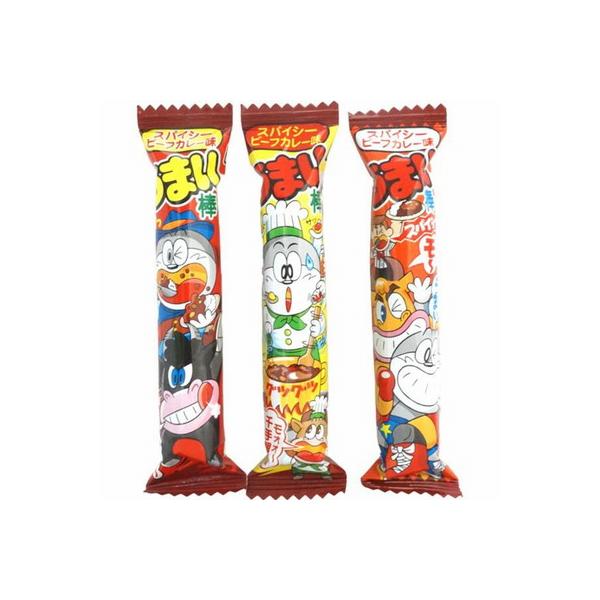 駄菓子の定番！うまい棒 スパイシービーフカレー味です。
