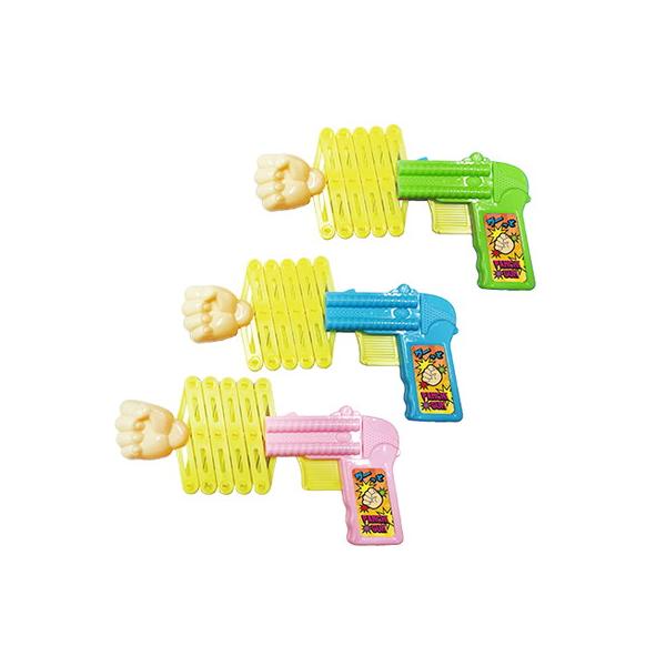 トリガー引くとグーパンチが飛び出す「グーっとパンチガン」です。サイズ（約）：H9×W16×D2cm　3色アソート※返品(返金・交換)対象外商品