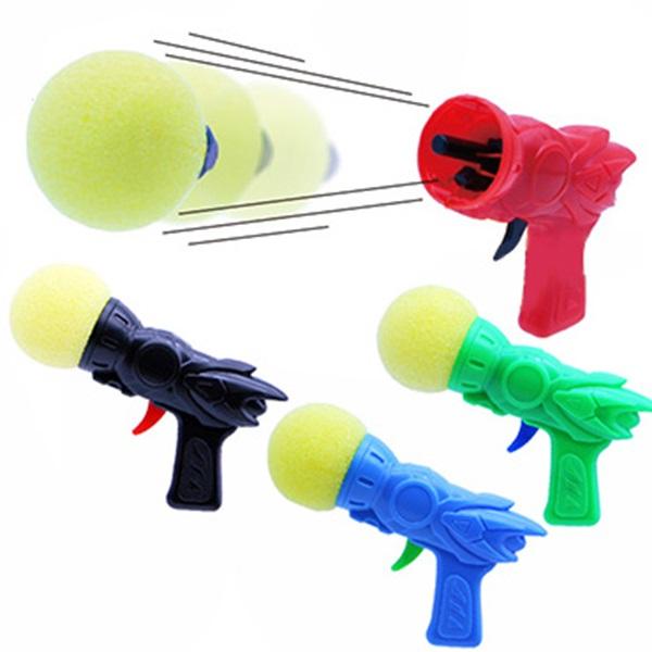 トリガーを引くとボールがポーンと飛ぶよ！みんな大好き！びっくりブラスターです。サイズ（約）：H59×W105×D37mm　4色アソート※返品(返金・交換)対象外商品