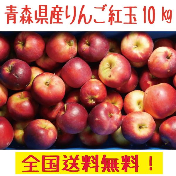 青森県産 りんご　紅玉　訳あり　46-60玉前後　１０ｋｇ　になります。家庭用（訳あり）になります。紅玉は入荷が少なく数量限定販売となります。主に、小玉、傷、押し傷、黒い斑点、着色があまりよくない等です。加工用には適しているものになります。...