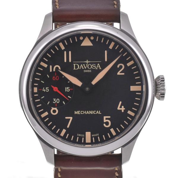 ■商品情報対象：メンズ素材：SS × レザー文字盤色：ブラックムーブメント：手巻きRef.No：1008-97シリアル：2**機能・特徴：スモールセコンド 付属品：なし(本体のみ)ケースサイズ(ｗ)：約 44mmケースカラー：シルバーベルト...