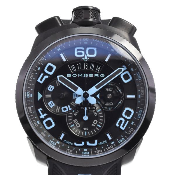 ■商品情報対象：メンズ素材：SS × ラバー文字盤色：ブラックムーブメント：クォーツRef.No：BOLT68シリアル：180**保証書の記入日：未記入機能・特徴：デイト、クロノグラフ、スモールセコンド 付属品：外箱、内箱、保証書(カード)...