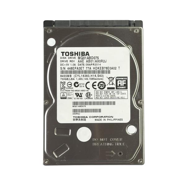 ■メーカー：TOSHIBA■型番：MQ01ABD075■シリアルナンバー：448EPA3ET■状態：中古■容量：750GB■サイズ：2.5インチ(9.5mm)■回転数：5400rpm■キャッシュ：8MB■インターフェース：Serial AT...