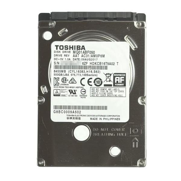 ■メーカー：TOSHIBA■型番：MQ01ABF050■状態：中古（使用時間10000時間以下）■容量：500GB■サイズ：2.5インチ(7mm)■回転数：5400rpm■キャッシュ：8MB■インターフェース：Serial ATA300「C...