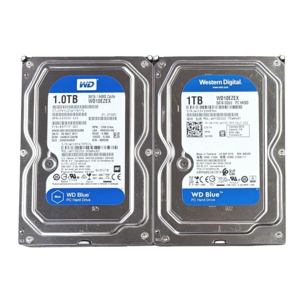 ■メーカー：Western Digital■型番：WD10EZEX（2個セット）■シリアルナンバー：WCC6Y2DH83H4・WCC6Y4TZPZCL■状態：中古■容量：1TB■サイズ：3.5インチ■回転数：7200rpm■キャッシュ：64...