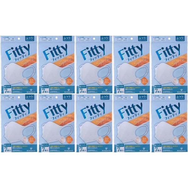 フィッティ マスク スタイルフィットプラス 立体 ホワイト 白 ふつう 個別包装 不織布 7枚入息らくらくスタイルフィット形状。花粉・ウイルス飛沫99%カットフィルタ採用。やさしいフィット感でつけ心地快適。耳にやさしい幅広ふわふわゴム。口元...