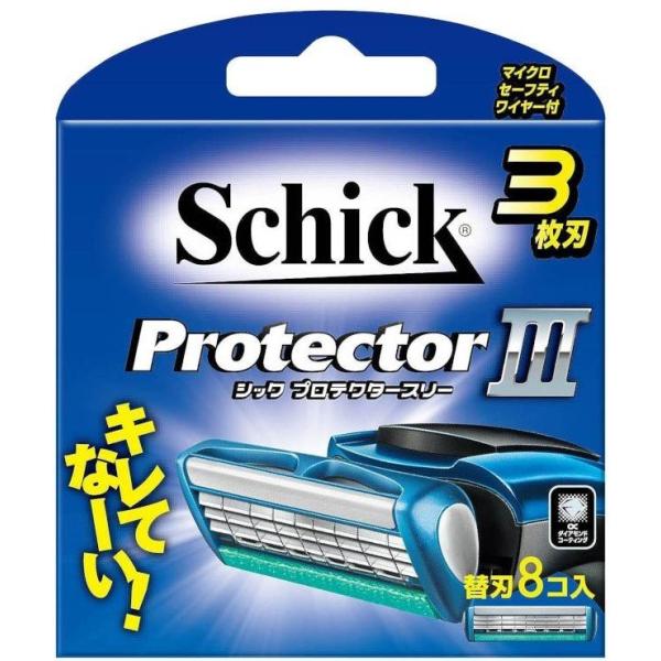 シック プロテクタースリー 替刃 8コ入 カミソリ Schick商品紹介商品のデザイン、仕様、外観、価格は予告なく変更する場合がありますのでご了承ください。使用上の注意●カミソリは刃物です。お取り扱いにはご注意願います。●替刃の刃の部分には...