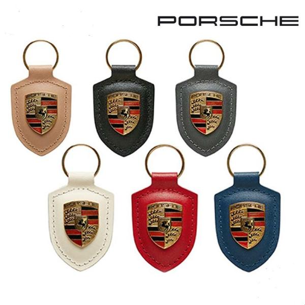 純正 PORSCHE ポルシェ クレスト キーホルダーメタル製ポルシェクレスト入り革製カラー：ベージュ/黒/グレー/白/赤/紺/グリーン(追加されました)※照明と画面の設定が異なるため、アイテムの色は写真と若干異なる場合がありますサイズ：8...