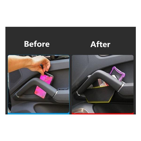 ポルシェカイエン2ピースフロントドア収納ボックスポルシェカイエン 2018-2019用小物オーガナイザーアクセサリー素材：ABSカラー：ブラック数量：2ピース(1セット)フロントの、左右セット装備：ポルシェカイエン 2018-2019用便利...