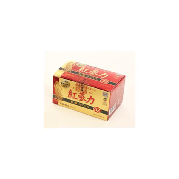 紅参力　紅参カプセル32　高麗紅参　高麗貿易ジャパン内容量  60カプセル販売者　株式会社高麗貿易ジャパン大阪市鶴見区今津中１−１０−２４ 0120-930-286原産国　韓国 原材料　紅エキス、ゼラチン、パーム油、大豆油、グリセリン、ロー...