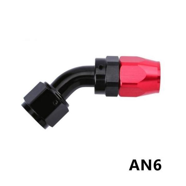 automobile motorcar オートモービル モーターカー カー 車 自動車 車両45度 AN6 スイベル ホース エンド アルミ フューエル アダプタ オイル フューエル フィッティング オイル クーラー ホース エンド ブラック