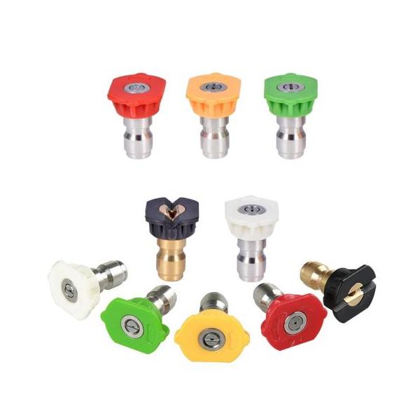 7X ハイ プレッシャー ウォッシャー キット 7 パワー ウォッシャー スプレー ノズル チップ 1/4 インチ 4500 PSI 2.5 GPM＆5ピース プレッシャー ウォッシャー スプレー ノズル 1