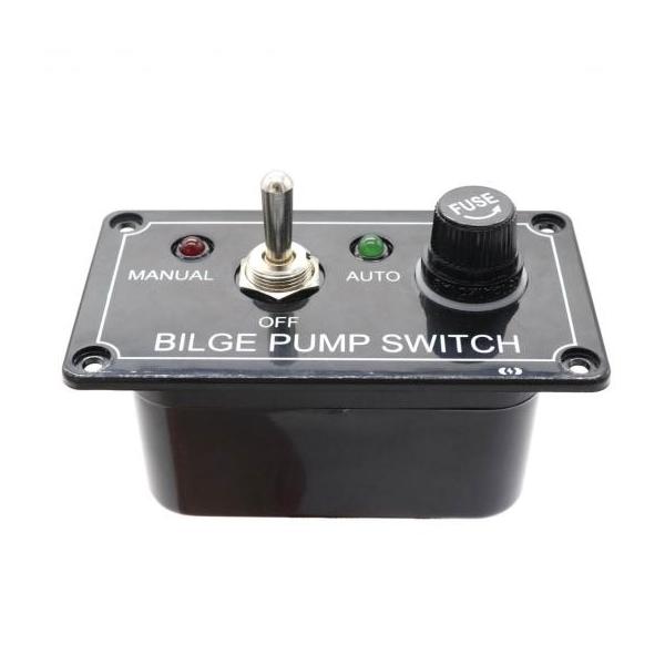 automobile motorcar オートモービル モーターカー カー 車 自動車 車両 3 ウェイ LED インジケーター BILGE ポンプ スイッチ パネル ヒューズ DC12V ハウジング トグル スイッチ パネル マニュアル-...