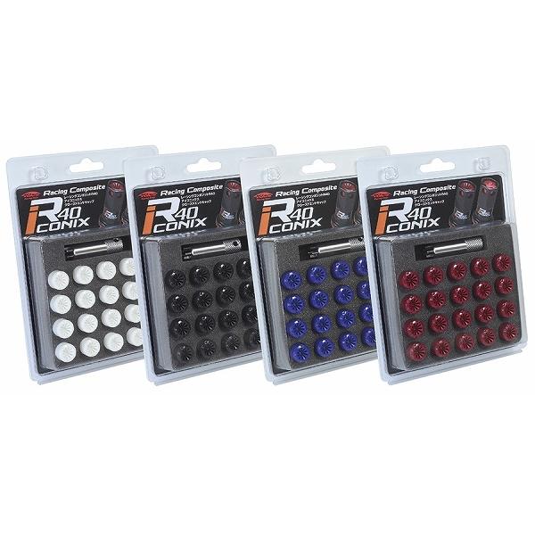 樹脂キャップ 協永産業/KYO-EI キョーエイ KYOEI Racing Composite R40 iCONIX Closed End Cap Resin 20pcs Kics Gear キックス 樹脂製 20個入パッケージ red 赤...