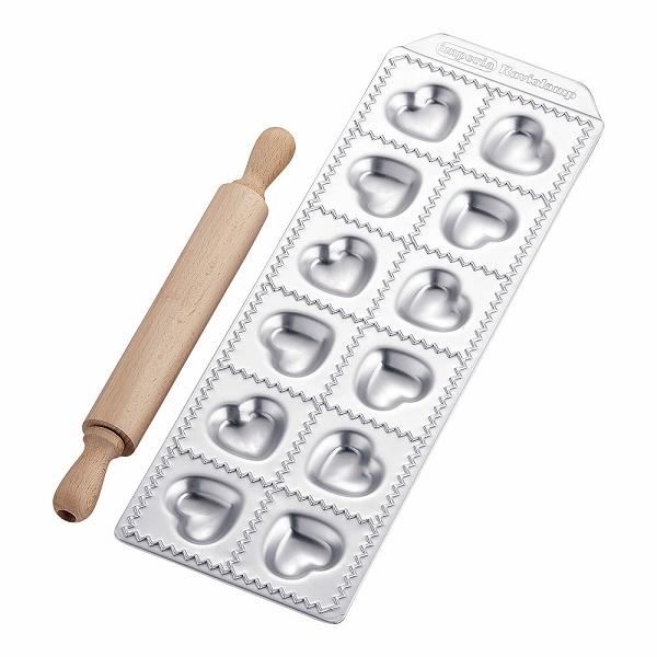 ラビオリ型 Imperia(インペリア) 314 ALB1601 ラビオリ ラビオリメーカー パスタ用品 イタリア イタリアン ローラーめん棒 ハート kitchen tool キッチンツール キッチン用品 キッチングッズ 調理器具 調理道...