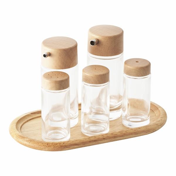 カスターセット エムタカ(Emutaka) カスター台 カスタートレー カスタートレイ 調味料トレー 調味料トレイ 卓上トレイ 卓上トレー スパイストレイ スパイストレー カスター トレー トレイ 卓上備品 テーブルウェア 卓上用 ソース入...