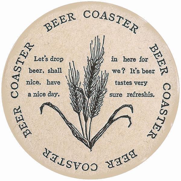 紙コースター BEER 13703 PKCS302 コースター 茶たく 茶托 グラス置き マット プレースマット プレイスマット コップ グラス カップ タンブラー テーブルウェア 卓上用品 角型 使い捨て kitchen tool キッチ...