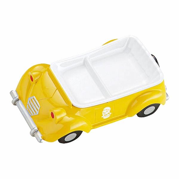 お子様ランチ皿 オープンカー お子様ランチプレート お子様食器 メラミン食器 子供用食器 子供 子ども キッズ ベビー用食器 ベビー お皿 皿 プレート 仕切り ランチプレート お子様ランチ 食洗機 洗浄機 黄 kitchen tool キ...