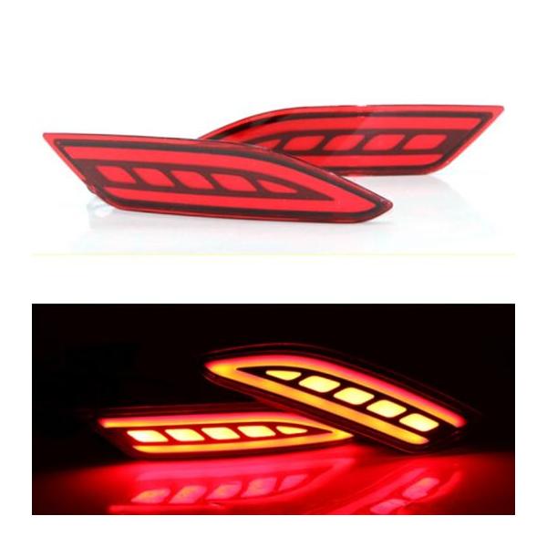 自動車 車 テールランプ ブレーキランプ 反射バリエーション: タイプ002:Three function 多機能 LED ホンダ HRV HR-V 2015 2016 2017 2018 リア バンパー 板フォグランプブレーキライトシグナ...