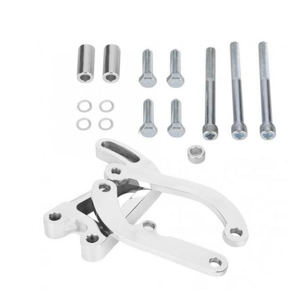 automobile motorcar オートモービル モーターカー カー 車 自動車 車両 シボレー CHEVROLET シヴォレー ポリッシュ アルミニウム 合金 パワー ステアリング ポンプ マウント ブラケット 適用: SBC シボ...