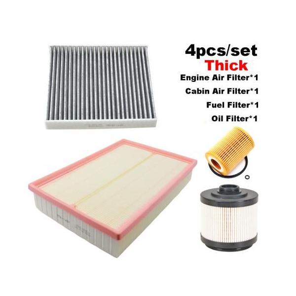 バリエーション: タイプ001:4ピース セット 厚型 4ピース フィルター セット 適用: 長城汽車 ポーア キングコング 2.0TDI-ディーゼル GW4D20M 2022-2024 エンジン キャビン AC エア フューエル オイル ...