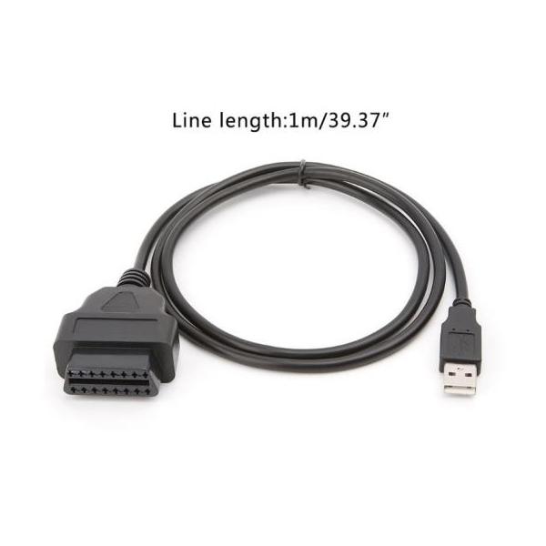 ケーブル 車 16ピン OBD2 USB ポート充電 アダプタ ケーブル コネクタ診断ツール自動車 ケーブル アダプタ ＆ ソケット