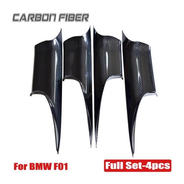 ブライト ブラック/カーボンファイバー ドア ハンドル 適用: BMW F01 F02 7シリーズ 730 ABS プラスチック パネル プル トリム カバー ビーエムダブリュー ビーエムダブル ビーエム BMW キーケース【バリエーション...