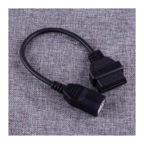 診断 スキャナー エクステンション アダプタ ケーブル コネクタ ブラック アクセサリー 適用: ホンダ 3 ピン OBD1 16 ピン OBD2