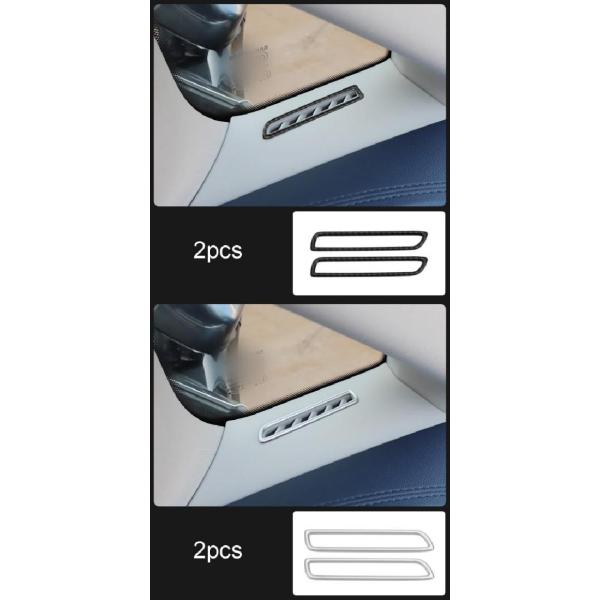 エア ベント automobile motorcar オートモービル モーターカー カー 車 自動車 車両 黒 BLACK 銀 SILVERカラー: ブラック シルバー 2ピース 適用: MG IMAX8 2021 サイド 通気口 装飾 フレーム