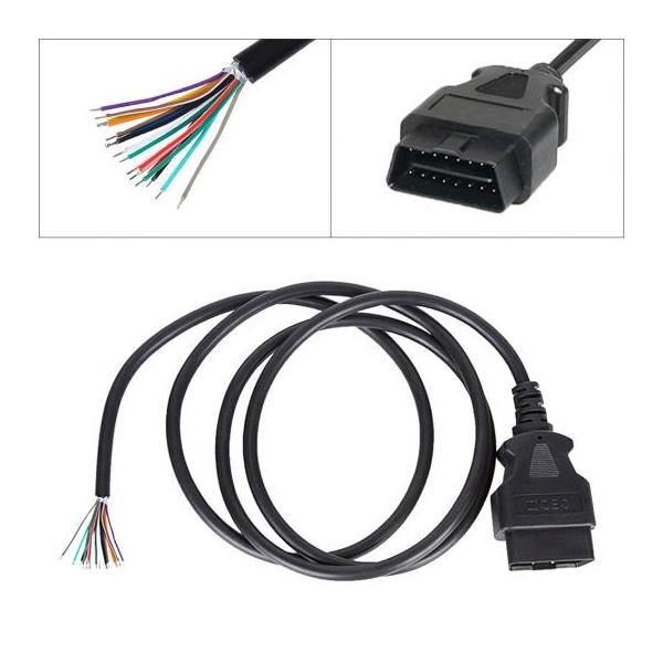automobile motorcar オートモービル モーターカー カー 車 自動車 車両 1FT 16PIN OBD2 スキャナー 診断 オス エクステンション ケーブル コード アクセサリー