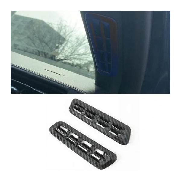 フォード FORD KUGA ESCAPEバリエーション: タイプ002:サイド A ピラー カバー 適用: フォード/FORD クーガ エスケープ 2020-2022 2023 2024 カーボンファイバー エアコン 吹き出し口 装飾 エ...