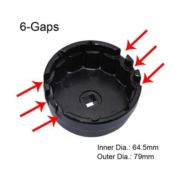 トヨタ TOYOTA トヨタ自動車 PRIUS CORALLA LEXUS CAMRYバリエーション: タイプ005:1 ピース B ブラック アルミニウム エンド キャップ オイルフィルター レンチ 適用: トヨタ プリウス カローラ R...