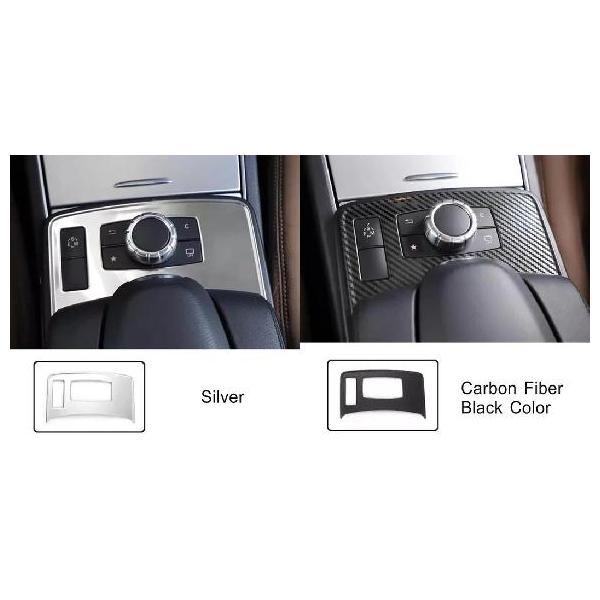 BBE2CS0033 銀 SILVER CARBON STYLEカラー: シルバー カーボン調 ステンレス スチール センター コンソール マルチメディア ボタン パネル 装飾 カバー トリム 適用: メルセデス ベンツ E クラス クーペ...