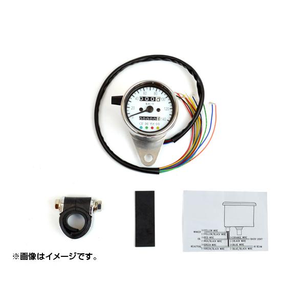機械式ミニメーター ミニメーター スピードメーター ミニスピードメーター ミニ スピード メーター 機械式 機械式メーター 速度計 警告灯 インジケーター トリップ トリップメーター メーターパネル LED ライト ランプ バックランプ バ...