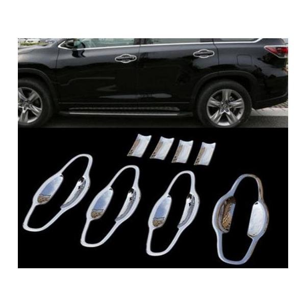 automobile motorcar オートモービル モーターカー カー 車 自動車 車両適用: トヨタ ハイランダー クルーガー 2014 2015 クローム ドア ハンドル ボウル カバー カップ トリム