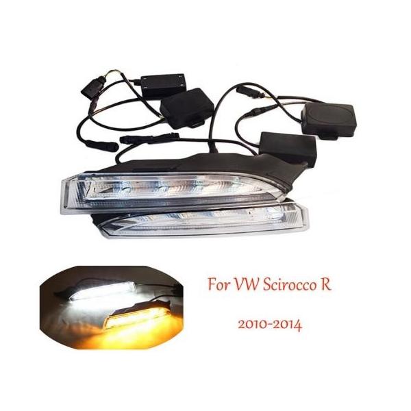 デイタイムランニングランプ DRL デイタイムランニングライト デイライト 昼間走行灯 ウインカー ウィンカー 方向指示器 フォルクスワーゲン Volkswagen デイライト ホワイト LED デイタイム ランニング ライト DRL イエ...