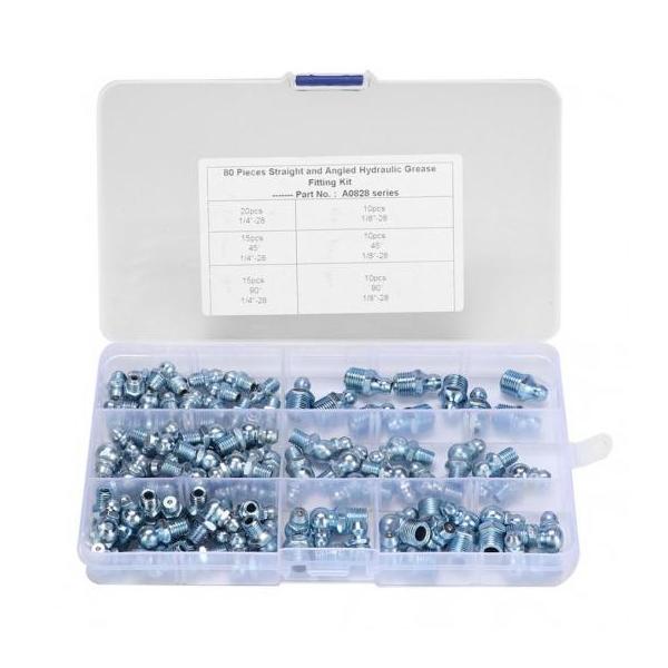 automobile motorcar オートモービル モーターカー カー 車 自動車 車両 80個 ストレート ベント グリース ZERK 1/8IN-28 45 亜鉛メッキ ブルー 亜鉛 鉄 六角 ノズル インジェクター バルブ