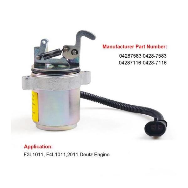 タイプ: タイプ1 12V フューエル シャットダウン シャット オフ ソレノイド バルブ 適用: ドイツ エンジン 1011/2011 04287583 0428-7583 0428-7116