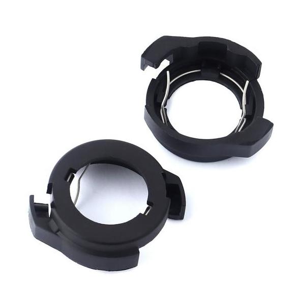 AL-RR-3720-BK ヘッドランプ フォード FORD 黒 BLACKカラー: ブラック 2ピース H7 LED ヘッドライト バルブ ベース ホルダー アダプタ 固定器具 カバー 適用: フォード/FORD ESCAP/クーガ/パサ...