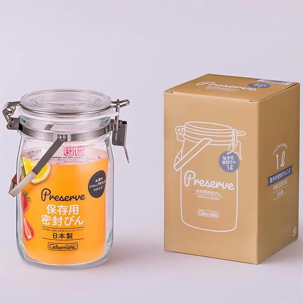 取手付密封ビン 星硝 セラーメイト 00204093 セイショウ せいしょう SEISHO CELLARMATE 密封ビン 密封瓶 密封びん 保存容器 保存瓶 保存ビン 保存びん ガラス容器 ガラス瓶 ガラスビン ガラスびん 梅酒 果実酒 ...