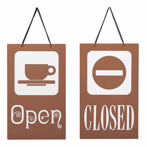 オープンプレートカフェOPEN えいむ OC-21 PPLC36A Aim エイム 店頭サインプレート 店頭プレート 営業中プレート サイン プレート 営業中札 茶 Aim エイム 日用品 雑貨 飲食店 店舗用品 店舗用 レストラン ホテル...