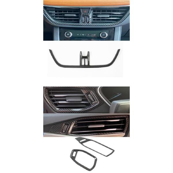 フォード FORD KUGA ESCAPEバリエーション: タイプ001:センター エアコン カバータイプ003:サイド エアコン カバー 適用: フォード/FORD クーガ エスケープ 2020-2022 2023 2024 カーボンファ...