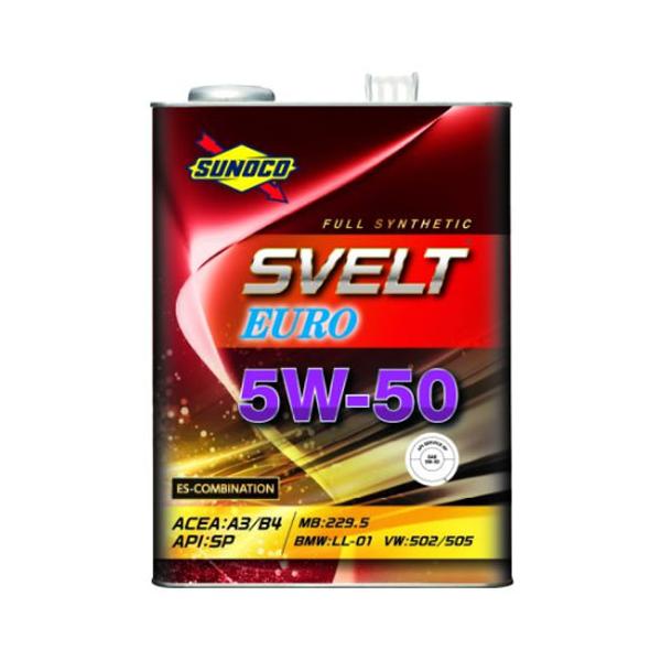 エンジンオイル スノコ(SUNOCO) スヴェルト ユーロ オイル ENGINE OIL 5W 50 5W50 1リットル フルシンセティック 全合成油 エステル配合 欧州車 MB 229.5 BMW LL-01 VW 502/505 ガソ...