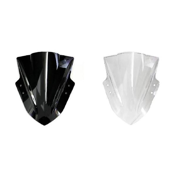 黒 BLACK 透明 CLEAR クリアー バイク用品 2輪用品カラー: ブラック クリア 適用: ニンジャ カワサキ 250 300 2013-2015 2016 2017 オートバイ シールド ブラック/クリア ウインドスクリーン アク...